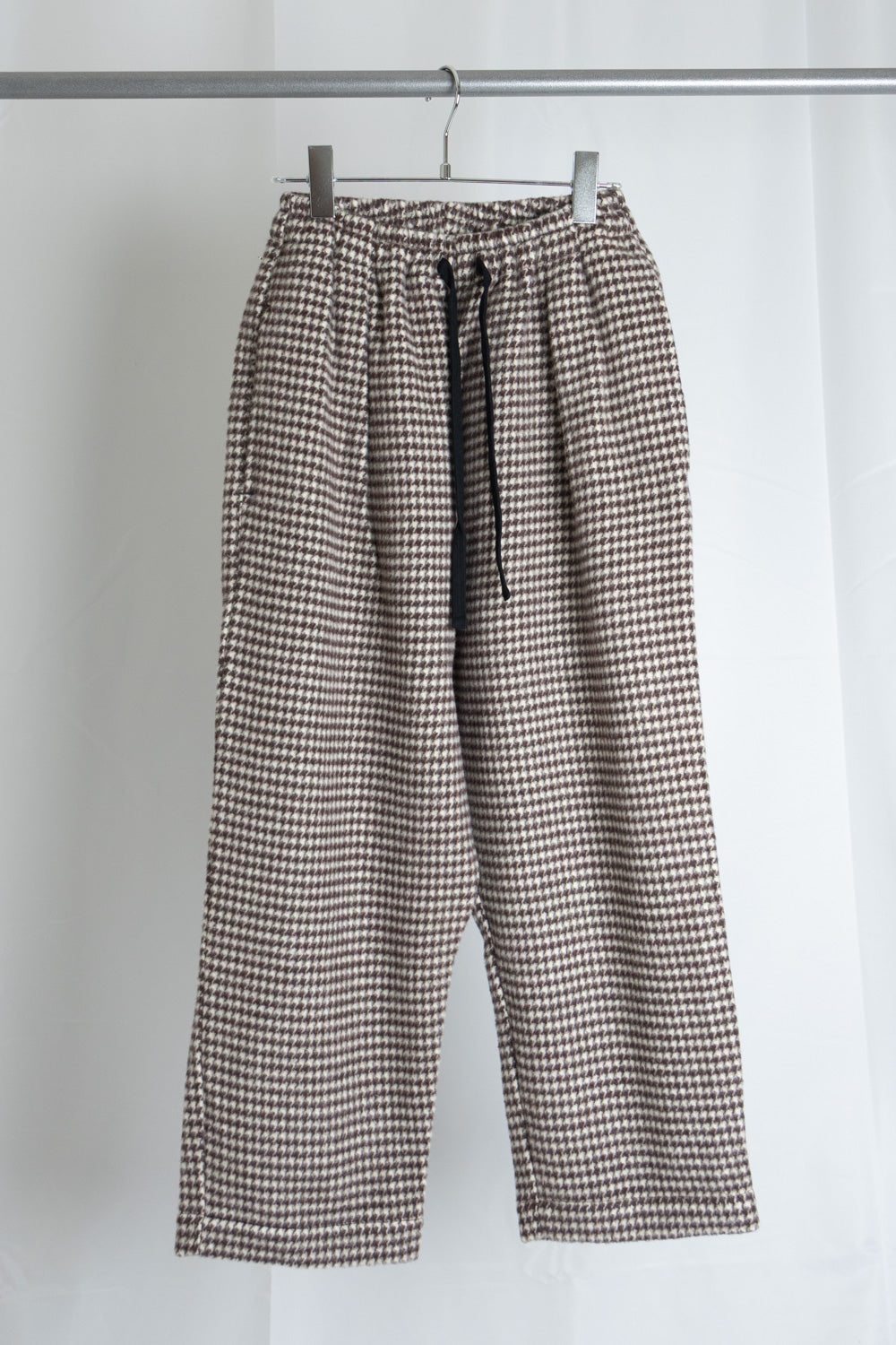 [River] Wool Check Pants [BROWN] – 85-store